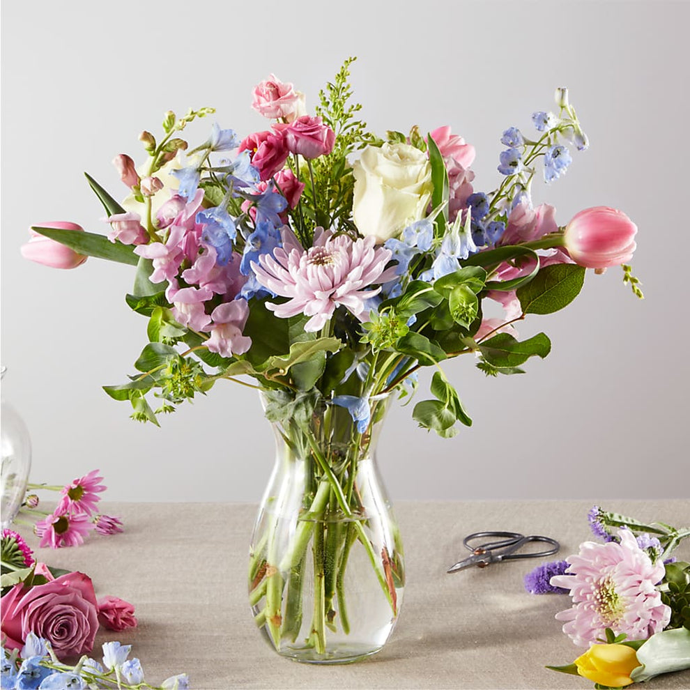 Pastel Tradition - A Florist Original – blue, lavender, pink, yellow ...